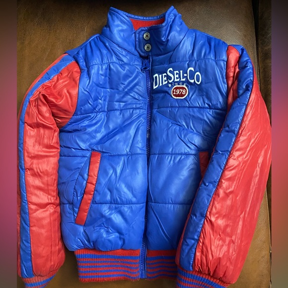 Diesel | Jackets & Coats | Diesel Red And Blue Reversible Bomber Jacket ...